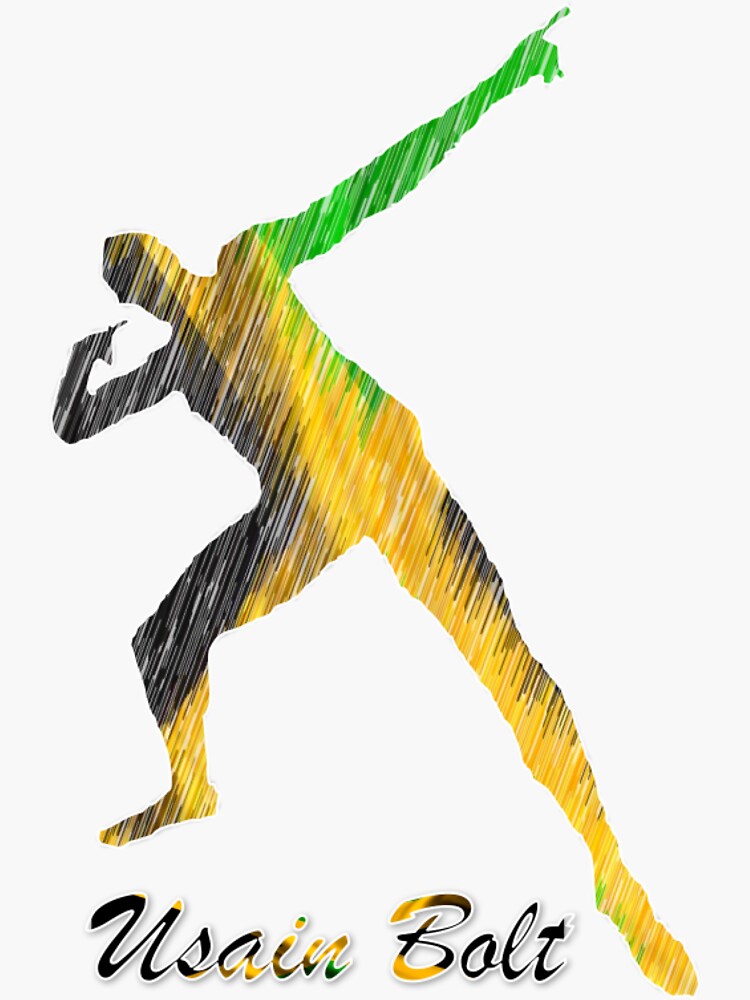 "Usain Bolt Jamaica Man Design" Sticker for Sale by DesignMil | Redbubble