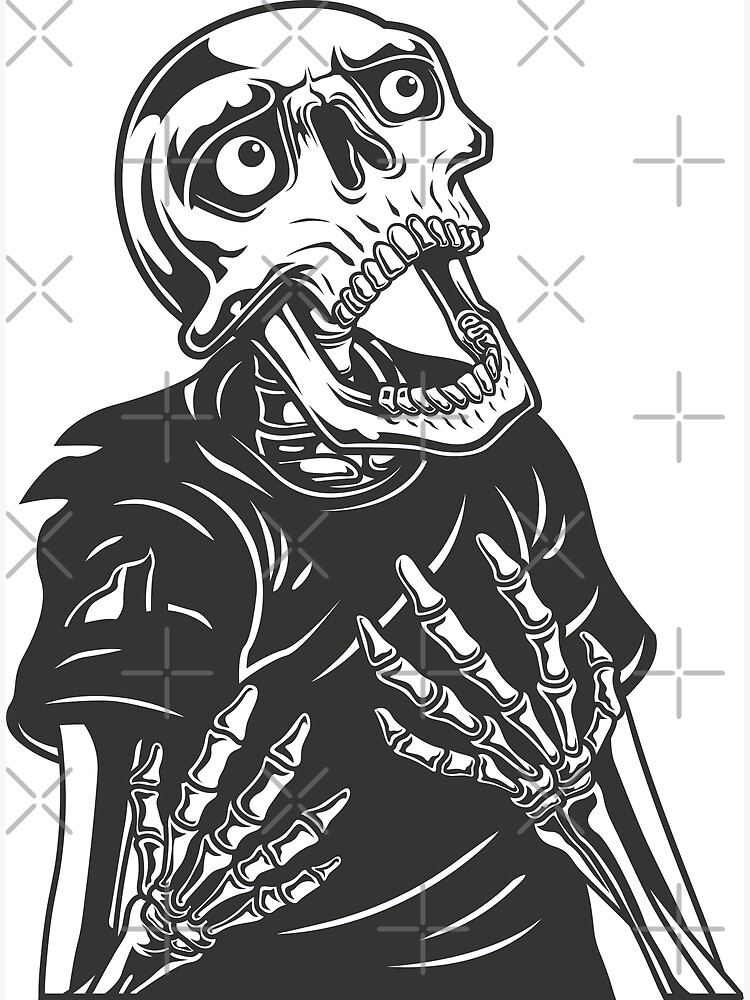 "Screaming Skeleton" Poster for Sale by InkubusDesign | Redbubble