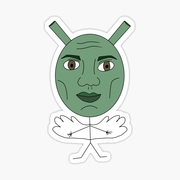 "Angel Shrek" Sticker by Merry007 | Redbubble