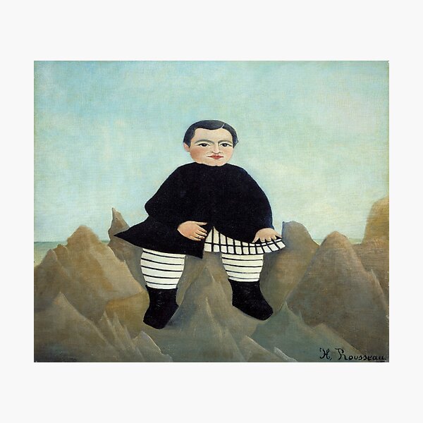 "Henri rousseau - Boy on the Rocks" Photographic Print for Sale by ...