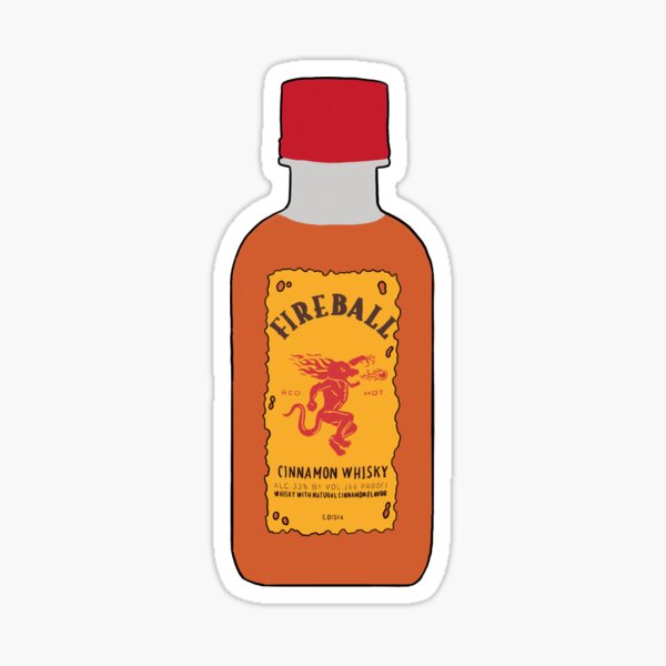 Fireball Whiskey Stickers | Redbubble