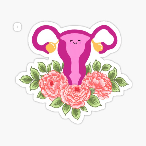 "Happy Floral Uterus" Sticker for Sale by SaltandPaper | Redbubble