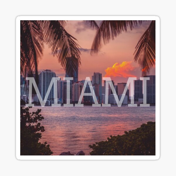 "Miami" Sticker for Sale by astrelinvl | Redbubble