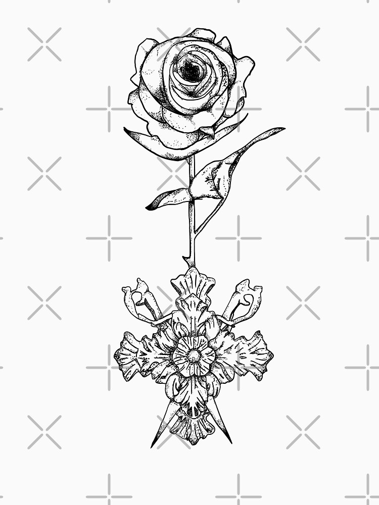 "House Dimitrescu Daughters’ Rose & Crest" Essential T-Shirt for Sale ...