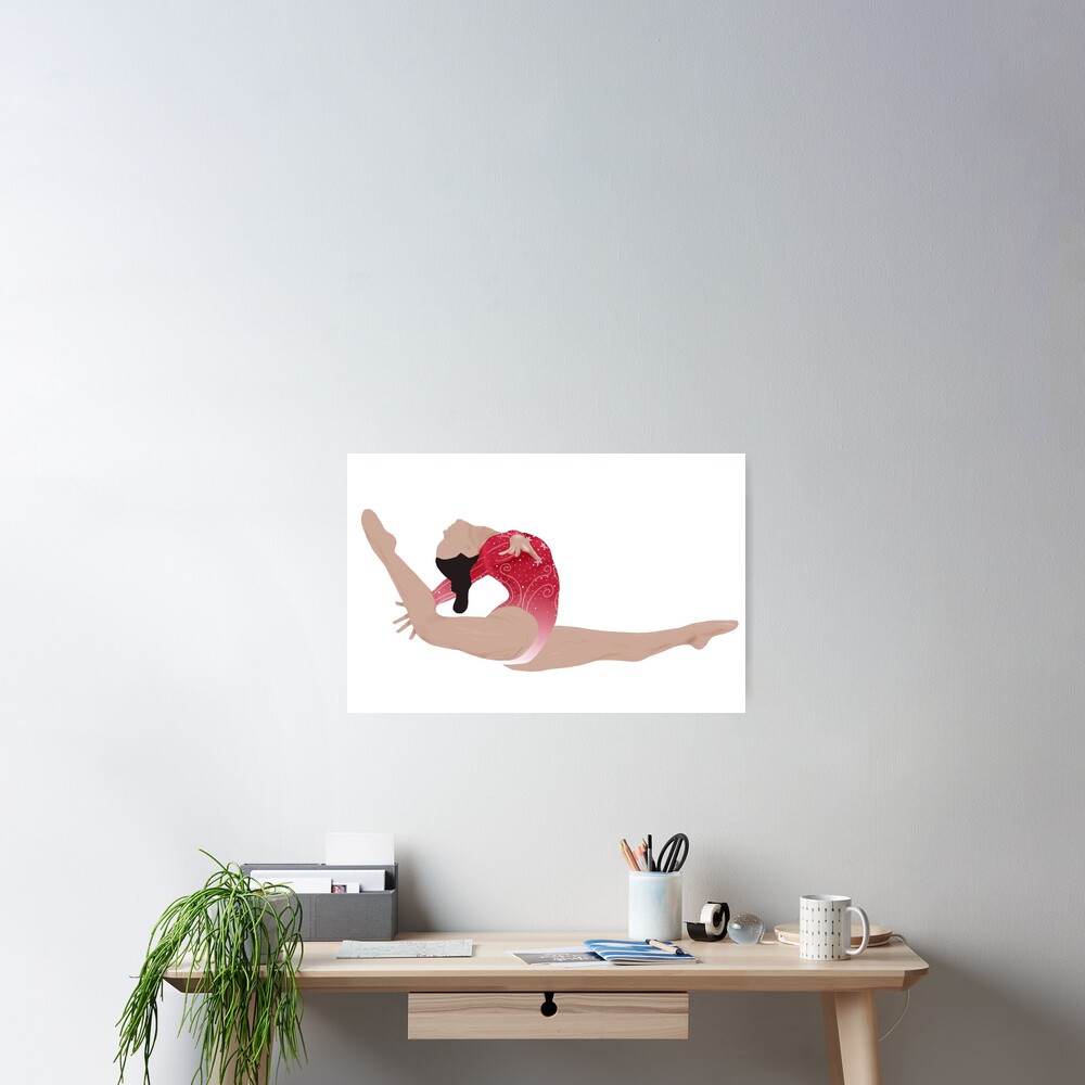 "Suni Lee (Sunisa Lee) Red Leo - Gymnastics Art" Poster for Sale by ...