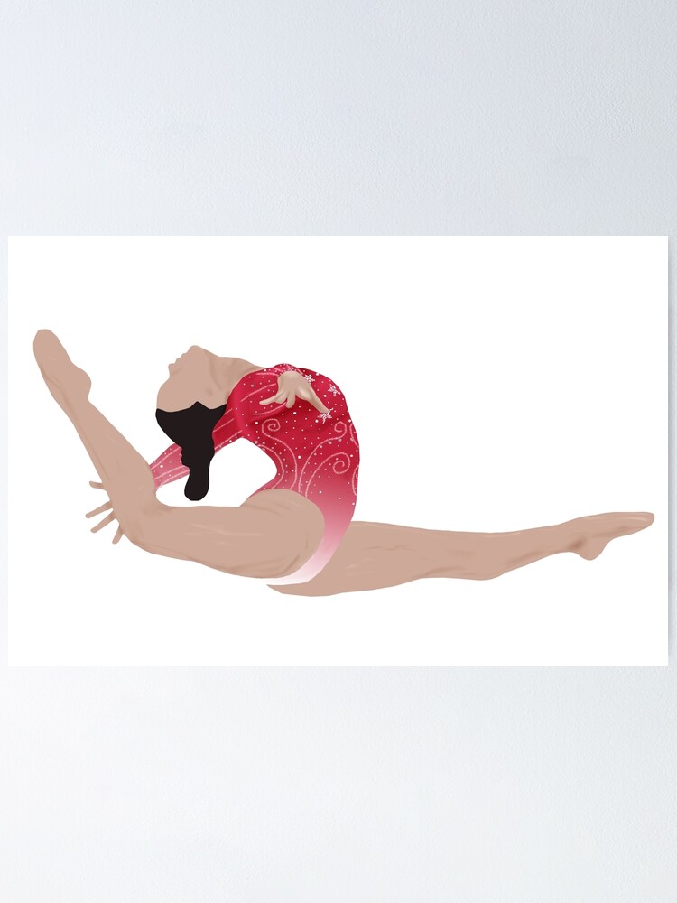 "Suni Lee (Sunisa Lee) Red Leo - Gymnastics Art" Poster for Sale by ...
