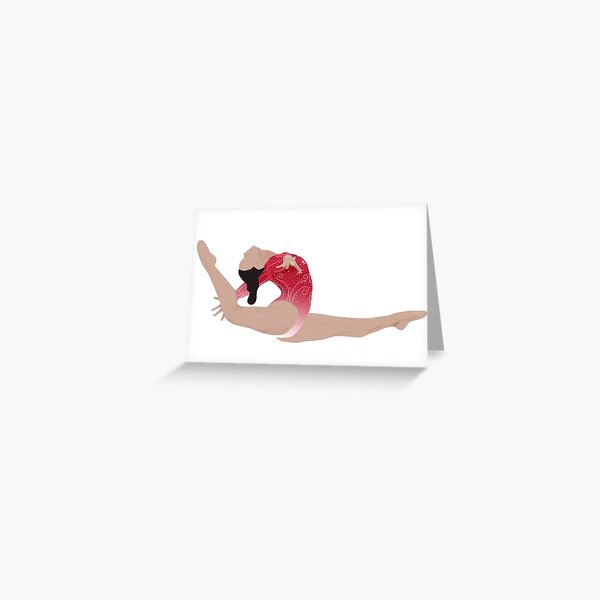 "Suni Lee (Sunisa Lee) Red Leo - Gymnastics Art" Greeting Card by ...