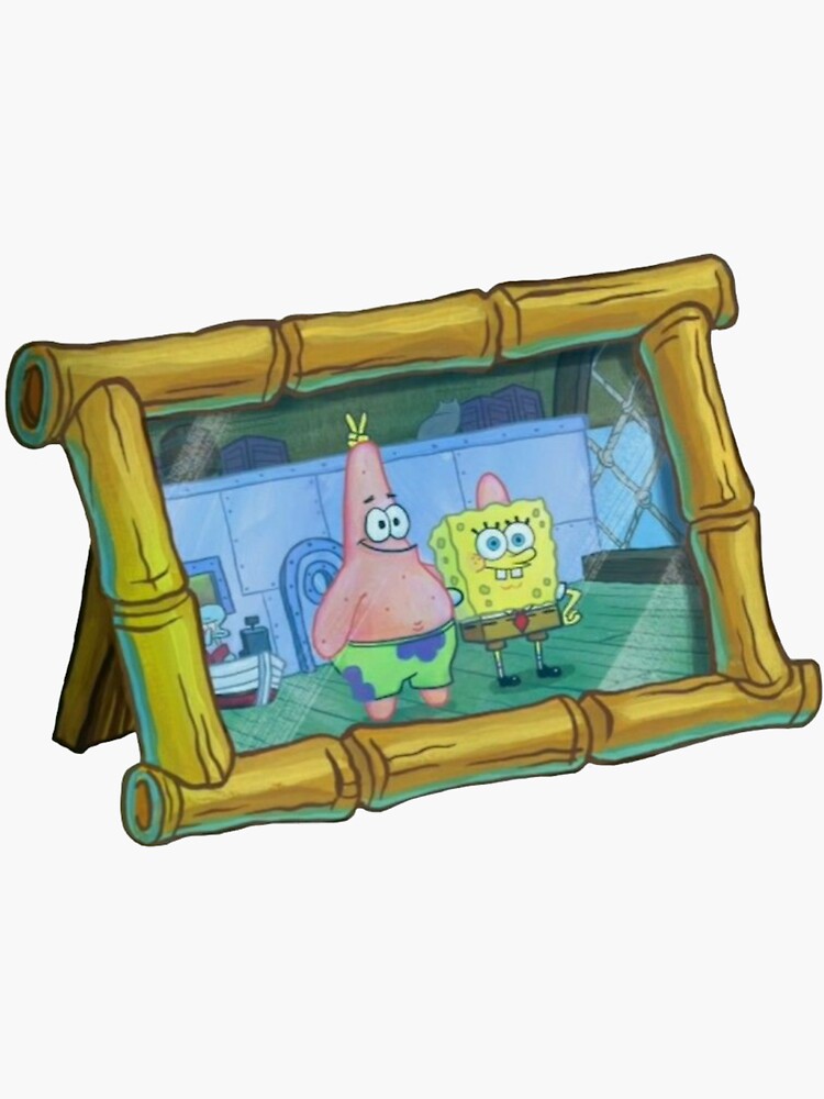 "spongebob // framed picture" Sticker for Sale by JulianaM14 | Redbubble