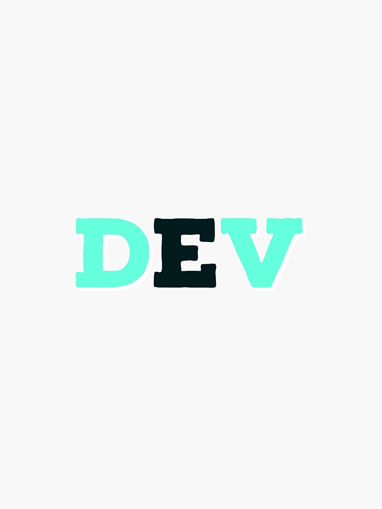 "DEV" Sticker by CodingHarry | Redbubble