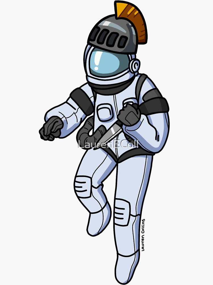 "Among Us Character (White with Knight Helmet)" Sticker for Sale by ...