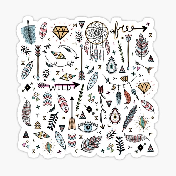 "Boho" Sticker for Sale by Orce | Redbubble