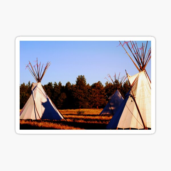 "Sunset Settlement" Sticker for Sale by indigocrow | Redbubble