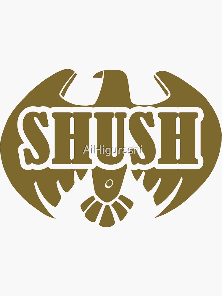"SHUSH logo" Sticker for Sale by AiHigurashi | Redbubble