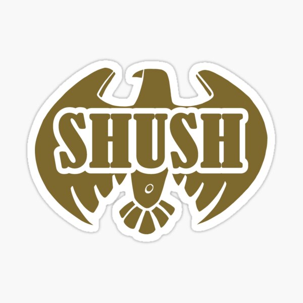 "SHUSH logo" Sticker for Sale by AiHigurashi | Redbubble