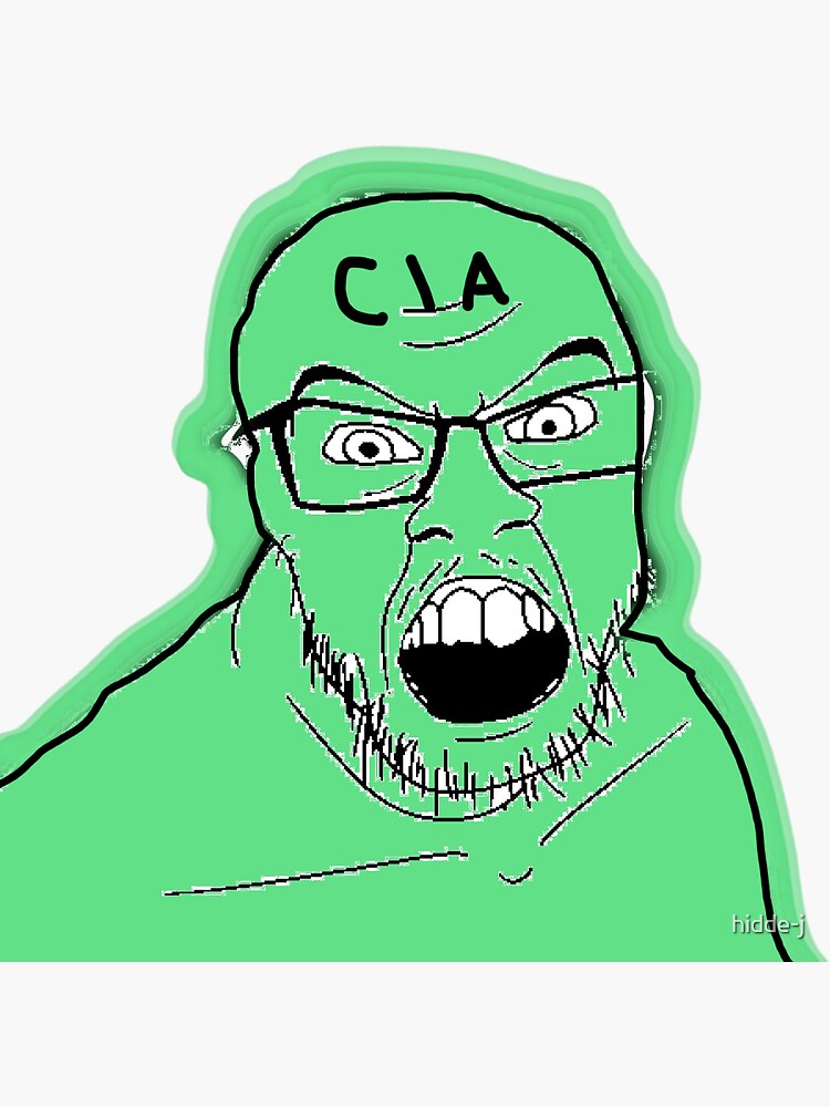 "CIA glowing agent glowjak" Sticker for Sale by hidde-j | Redbubble