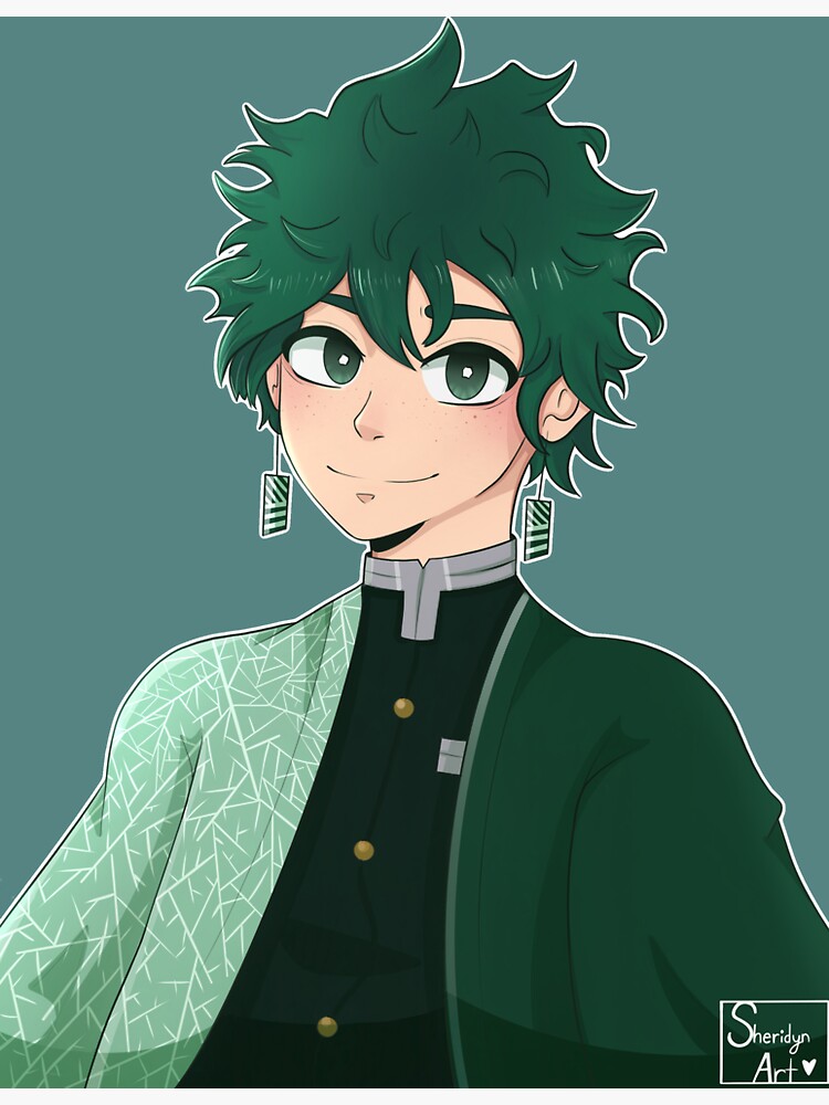 Pegatina «Deku Demon Slayer» de SheridynArt | Redbubble