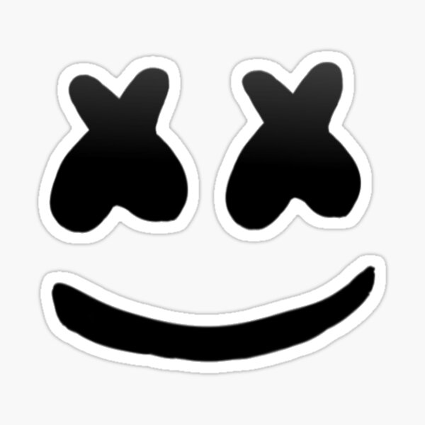 "Dj Marshmello logo-Black" Sticker for Sale by Bubblehead- | Redbubble