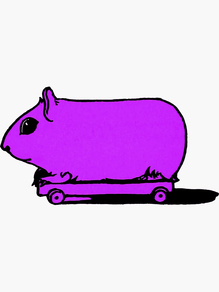 "Retro Vintage Hamster on Wheels Illustration" Sticker for Sale by ...