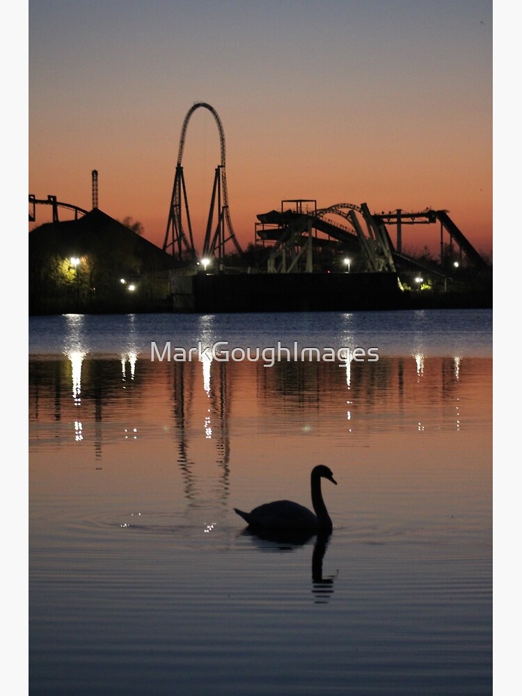"Thorpe Park Sunset Silhouette" Poster for Sale by MarkGoughImages ...