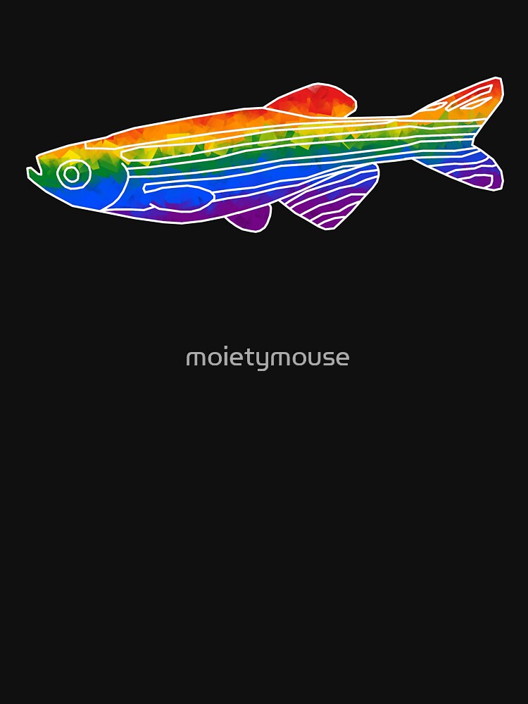 "Rainbow Zebrafish" T-shirt for Sale by moietymouse | Redbubble | danio ...