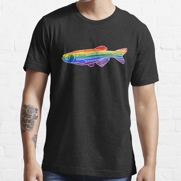 "Rainbow Zebrafish" T-shirt for Sale by moietymouse | Redbubble | danio ...