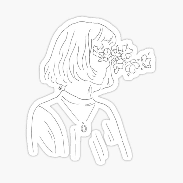 "Girl with short hair" Sticker for Sale by special5me | Redbubble