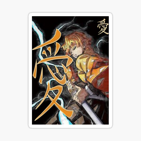 " Demon slayer THunder zenitsu " Sticker by DSG-PANDA | Redbubble