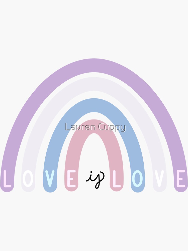 Love Is Love Intersex Flag Rainbow Sticker For Sale By Lcuppy