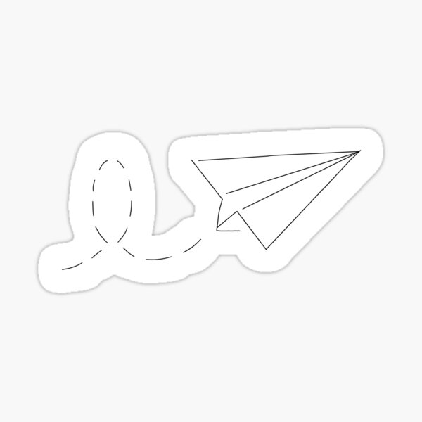 "Paper Airplane Doodle" Sticker for Sale by exvrii | Redbubble