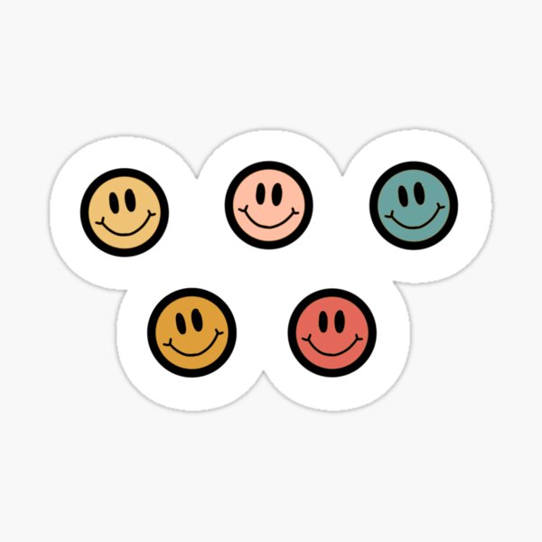 "Smiley Face Sticker Pack" Sticker by exvrii | Redbubble