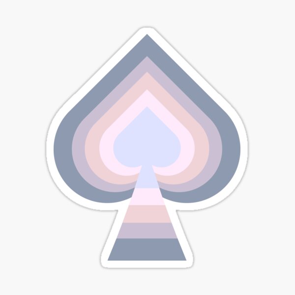 "Layered Pastel Gradient Spades " Sticker for Sale by Nightlight0 ...