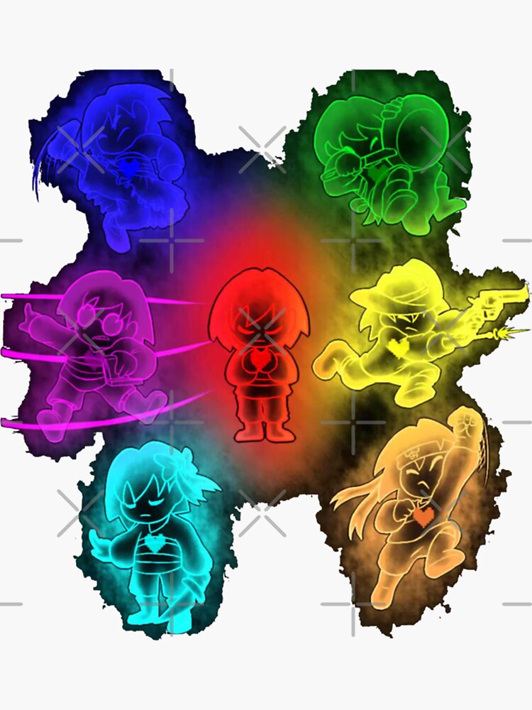 "Undertale Game Characters Colorful Design" Sticker for Sale by ...