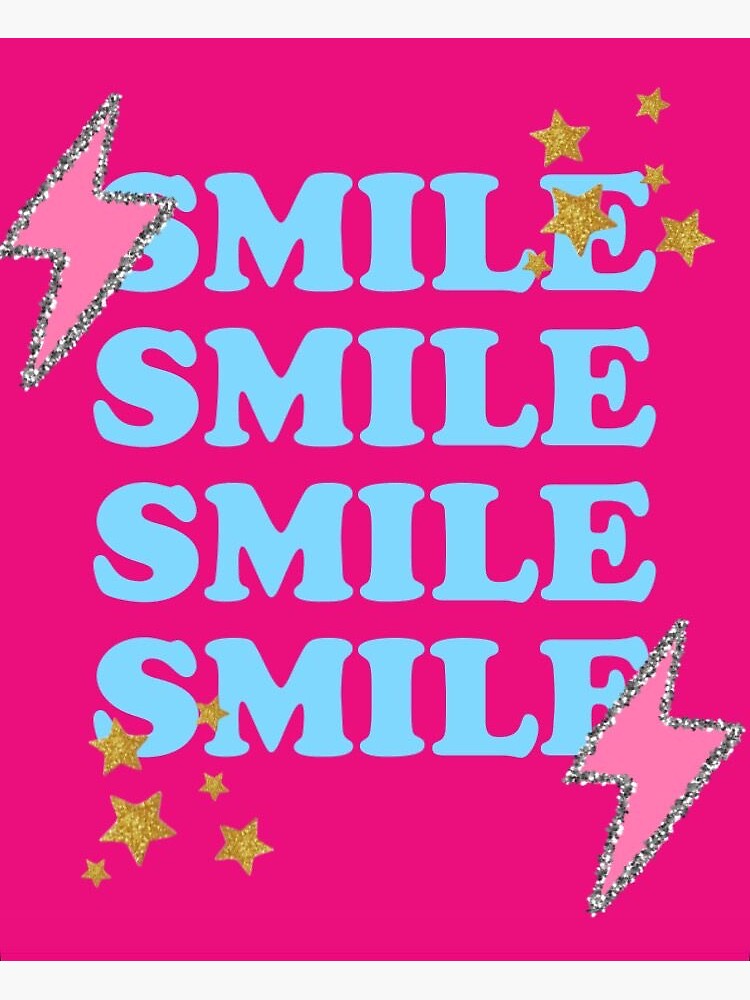 "Preppy Smile Smile Smile Smile" Sticker for Sale by torisoccer13 ...
