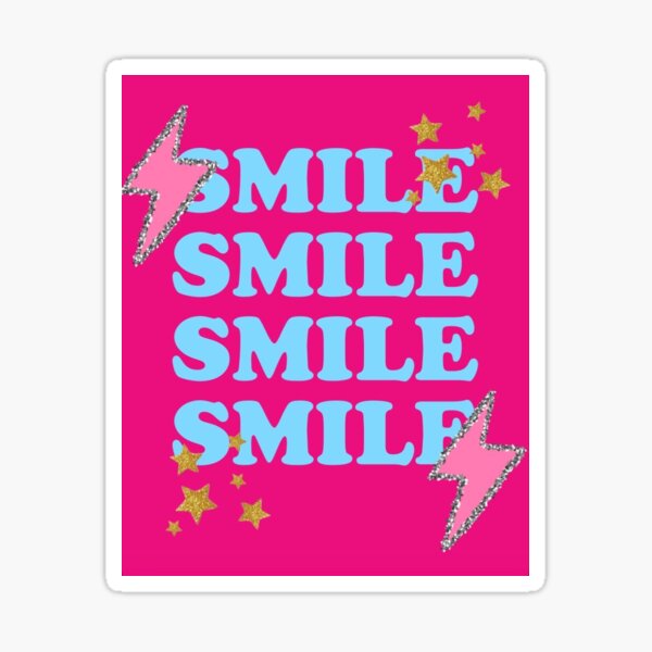 "Preppy Smile Smile Smile Smile" Sticker for Sale by torisoccer13 ...