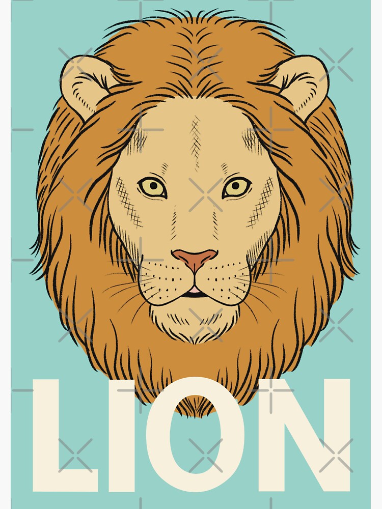 Pegatina «León, rey de la jungla» de Lonelychiwawa | Redbubble