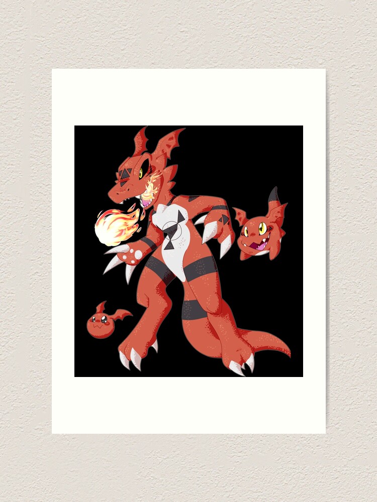 "Guilmon fire digimon anime classic" Art Print for Sale by NguyenKelley ...