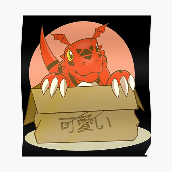 "Guilmon in the box digimon classic" Poster for Sale by NguyenKelley ...