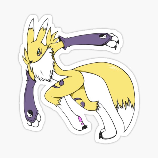 "Renamon golden fox anime digimon art classic" Sticker for Sale by ...