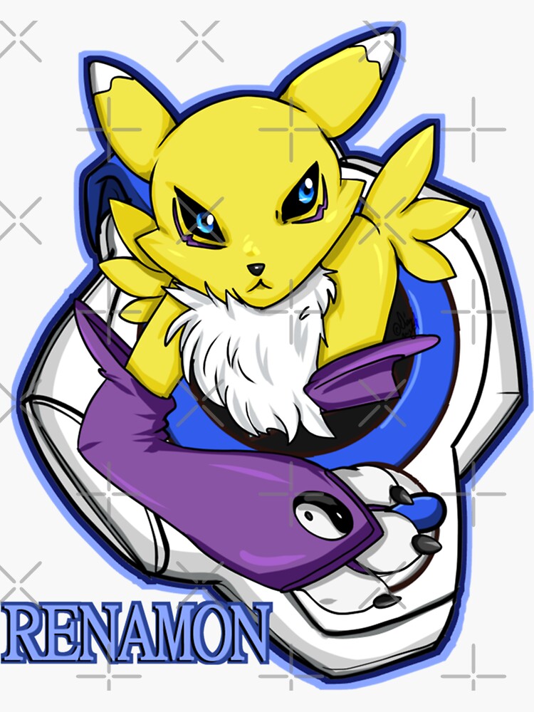 "Renamon adventure anime digimon design" Sticker by NguyenKelley ...