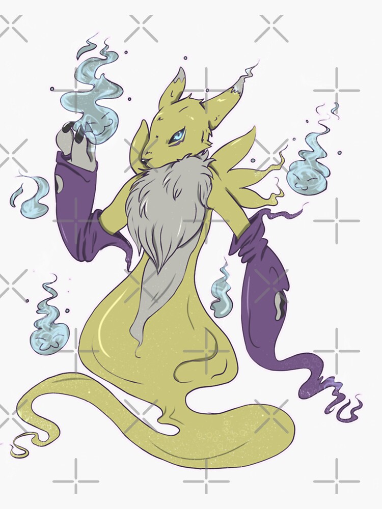 "Renamon ghost anime digimon classic" Sticker for Sale by NguyenKelley ...