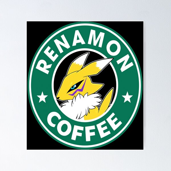 "Renamon japanese anime digimon logo cofee" Poster for Sale by ...