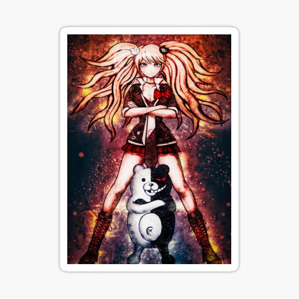"Junko Enoshima Danganronpa" Sticker by Spacefoxart | Redbubble