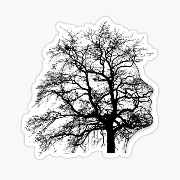 "Tree in Human Face " Sticker for Sale by Jsrva | Redbubble