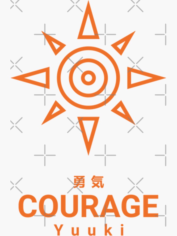 "digimon Crest of Courage yuuki logo classic" Sticker for Sale by ...