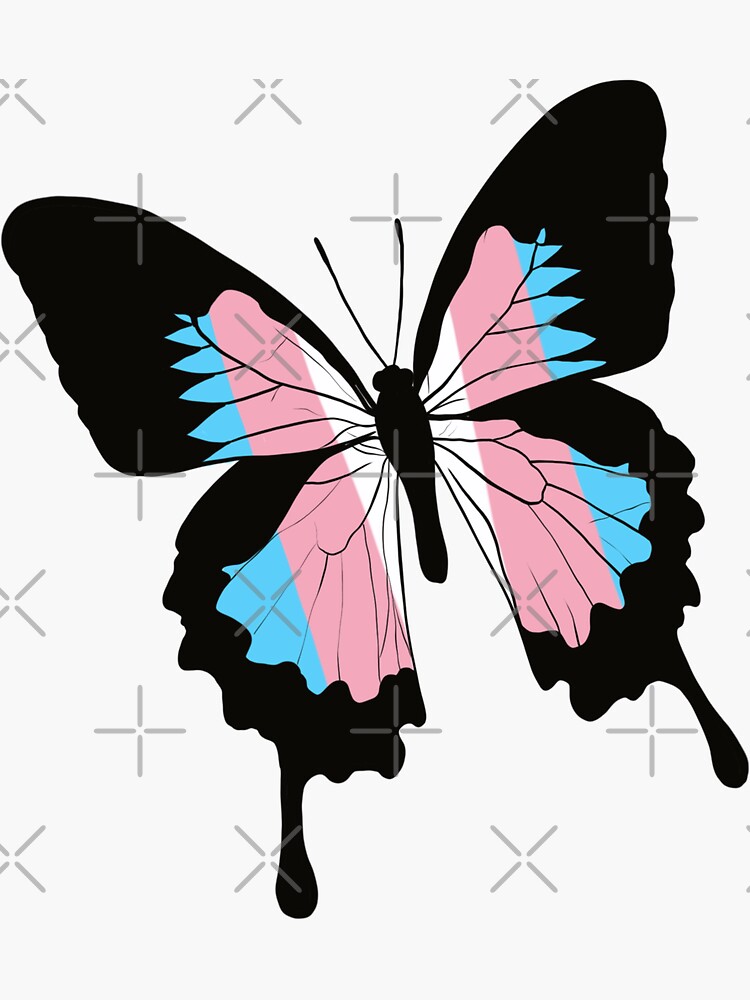 "Transgender Butterfly " Sticker for Sale by notastranger | Redbubble