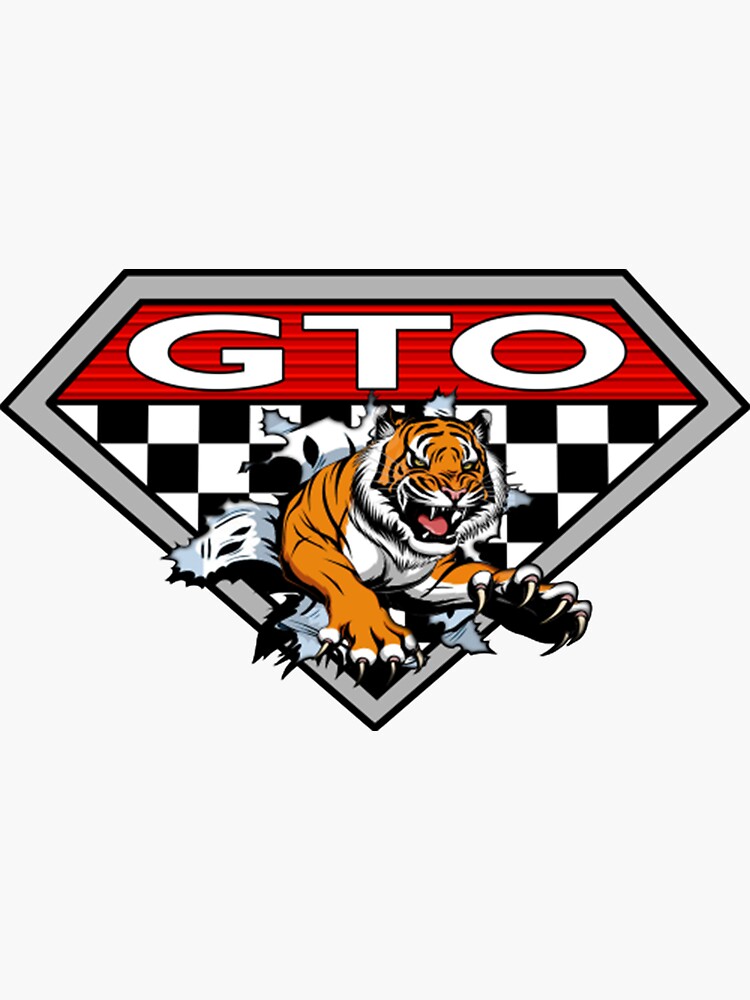 "Pontiac GTO Tiger Shirt" Sticker for Sale by bandleft0843 | Redbubble