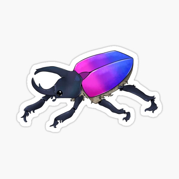"Bi Pride Beetle" Sticker by SadWormHours | Redbubble