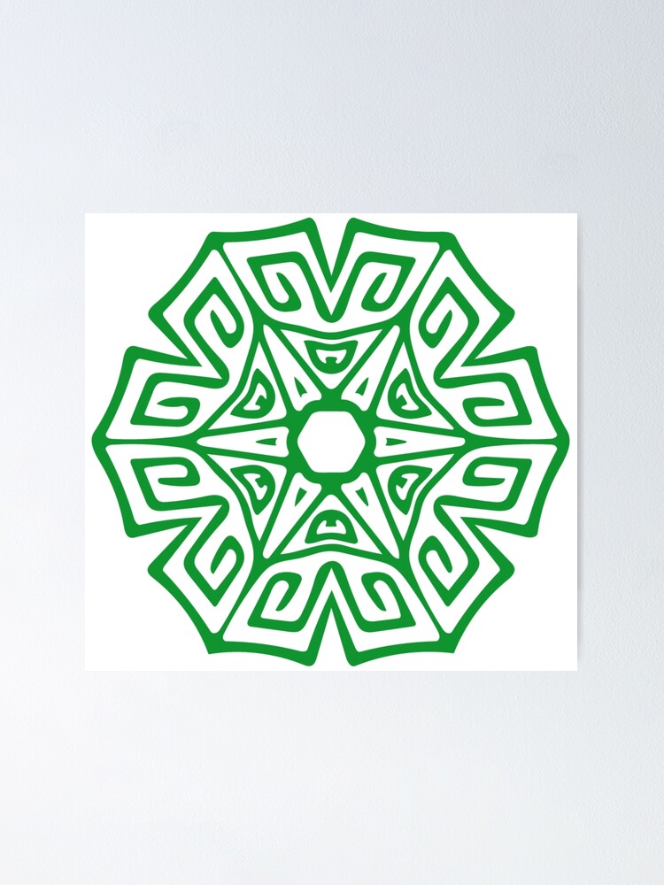 "Mandala Green Meander" Poster by LeMoor | Redbubble