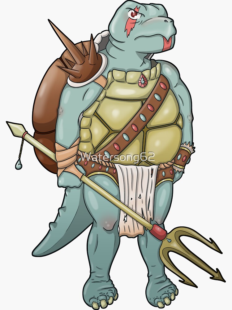 "Tortle Barbarian Druid" Sticker by Watersong62 | Redbubble