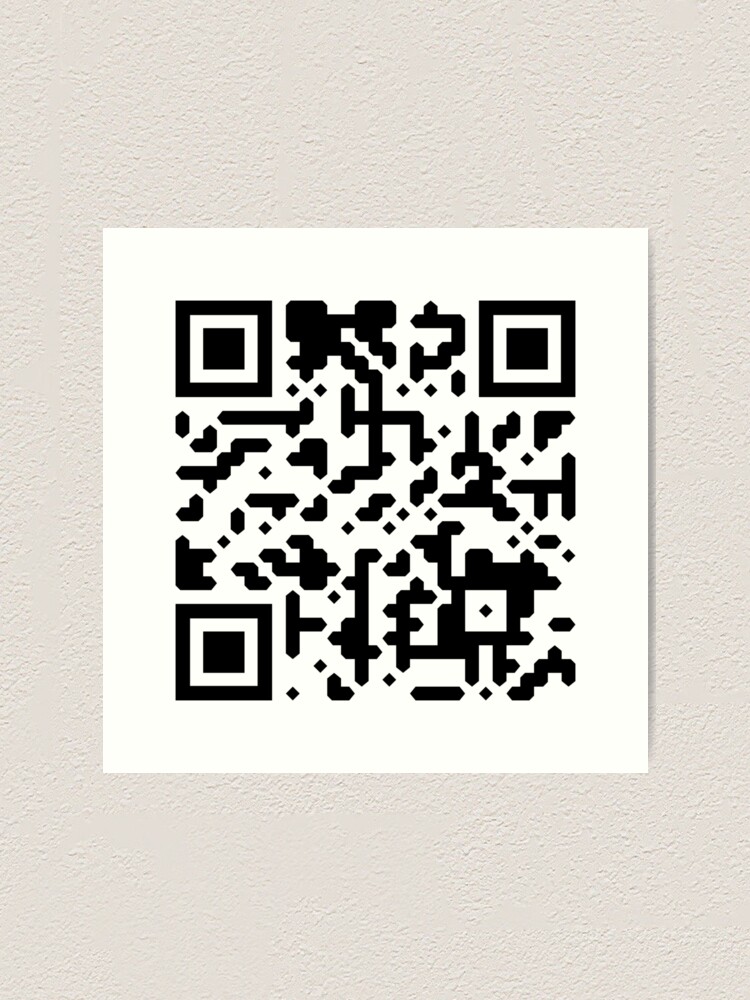 " Rickroll Qr Code - QR code lovers" Art Print by chetan786 | Redbubble